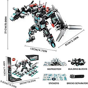 BIZNESMEN STEM Robot Building Kit - 577 Pieces 25-in-1 Construction Toy Set | Creative Engineering Blocks and Vehicles for 6-12 Year Old Boys and Girls | Educational Gift for Kids Ages 6-12