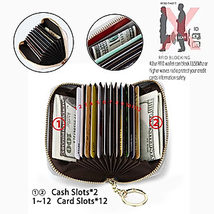 Coaott Credit Card Holder,Stay Safe and Stylish with Our RFID-Blocking Slim Wallet for Women.Perfect for Business and Everyday Use,Keep Your Belongings Safe and Organized