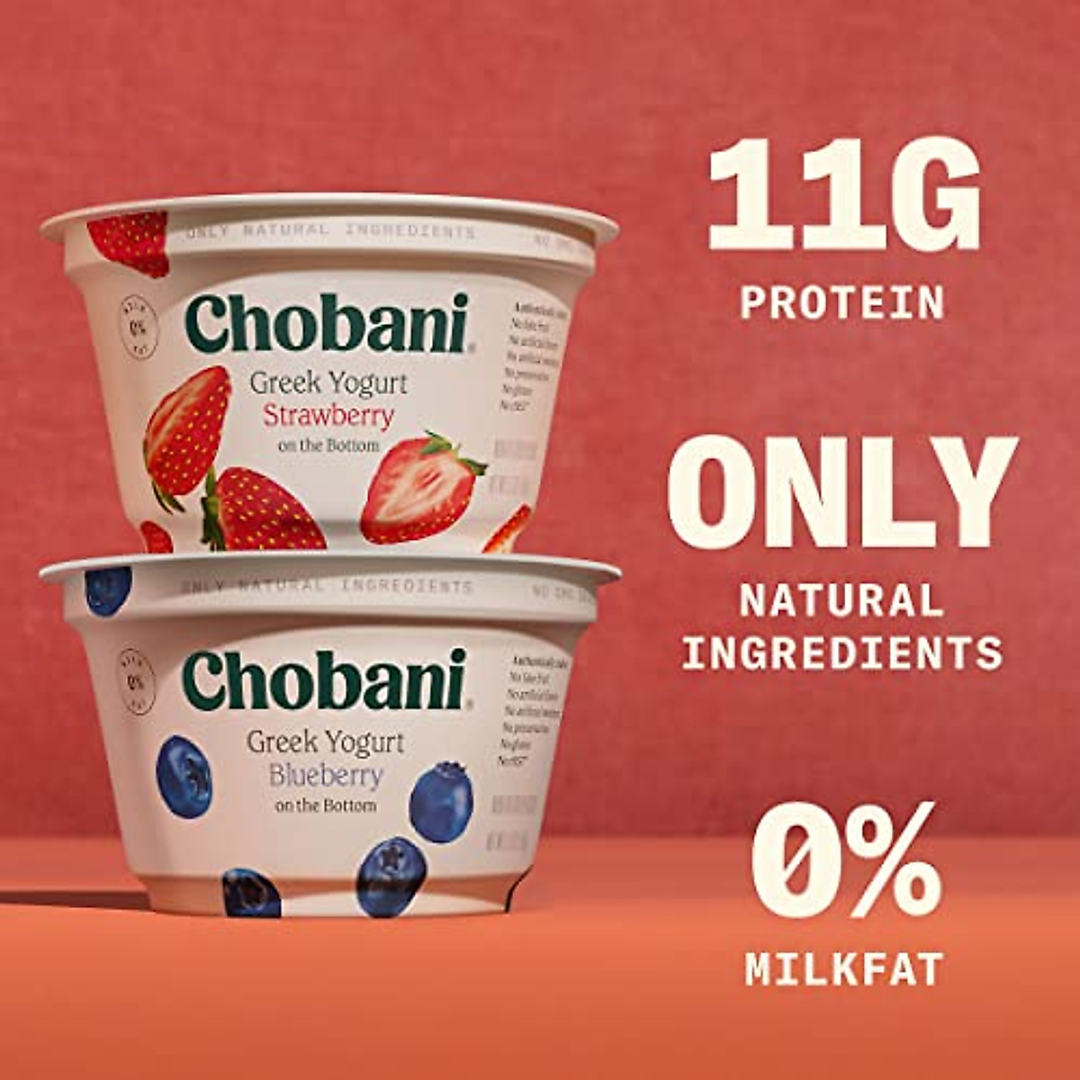Chobani® Non-Fat Greek Yogurt Strawberry on the Bottom 5.3oz