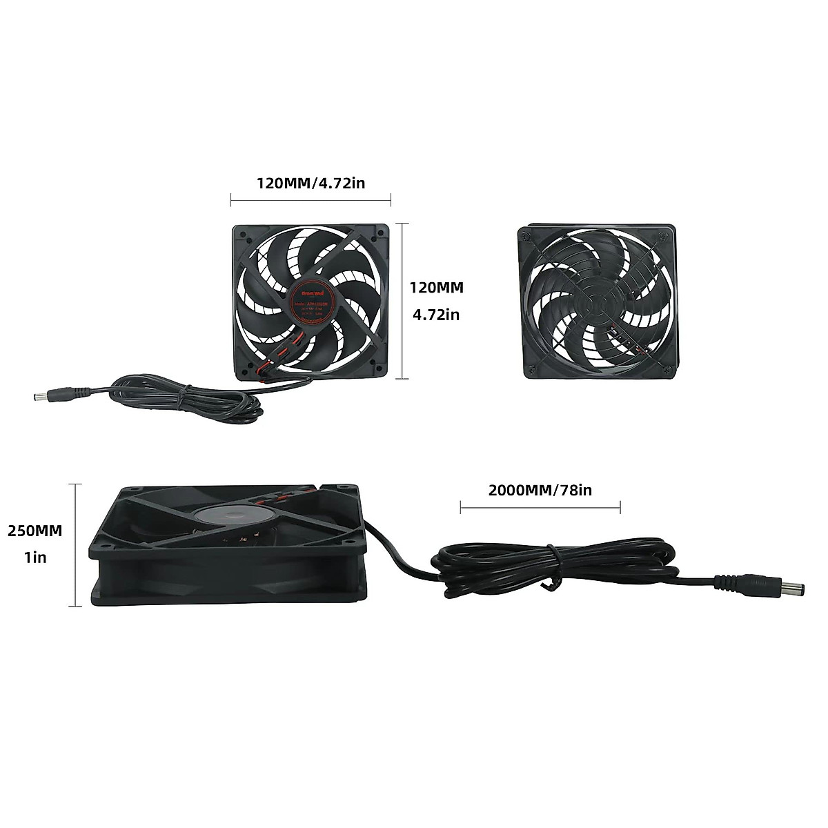 DEALSCHIC Solar Powered Fan/Solar Exhaust Fans for Outside/Solar Greenhouse Fan/Solar Fan for Attic,Shed,Barn,Chicken Coop,Dog House(10W Solar Panel+2 Solar Exhaust Fan)