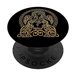 Freya Goddess Freyja Viking Norse Mythology Gold Celtic Knot PopSockets Swappable PopGrip