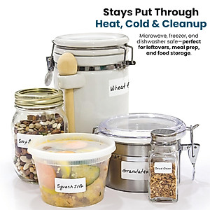 Jokari Label Erasable Food Labels with Markers, 70 Assorted Labels