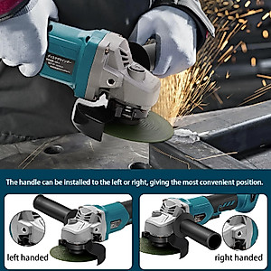 Angle Grinder, 4inch Cordless Angle Grinder with 9 Grinding Wheels,12000RMP 18V/21V Power Grinder, Cutting/Deburring/Derusting Grinder Tool (No Battery)