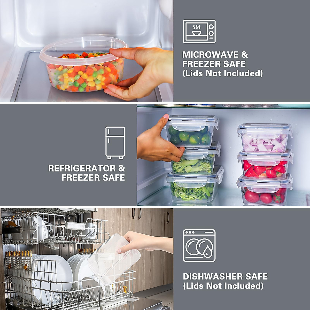 Moretoes 54pcs Airtight Food Storage Containers with lids, 27 Snap Lids and 27 Nesting Containers Plastic Stackable Containers with Labels for Kitchen, Refrigerator Organization, BPA Free, Diswasher