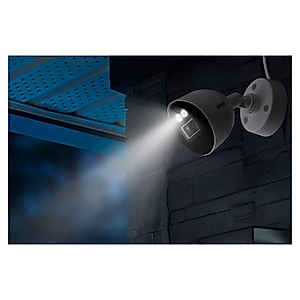 Lorex Indoor/Outdoor 4K Ultra HD Smart Deterrence CVI Wired Add-On Bullet Security Camera, Color Night Vision, Dual Warning LED Lights, Siren