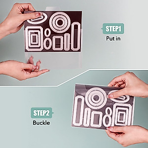 60 PCS Large Stamp and Die Storage Bag with Rubber Magnetic Sheets,0.5mm Thickeness Magnetic Sheets for Craft Storage,7.5x5.5inch Clear Craft Die Storage Envelopes Arts Crafts Scrapbooking Supplies