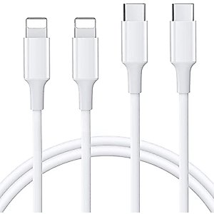 USB C to Lightning Cable 2Pack 3FT [Apple MFi Certified] iPhone Lightning to USB-C Fast Charging Cable Compatible iPhone 14/13/12 11/11 Pro/11 Pro Max/X/XS/XR/XS Max/8, Supports Power Delivery