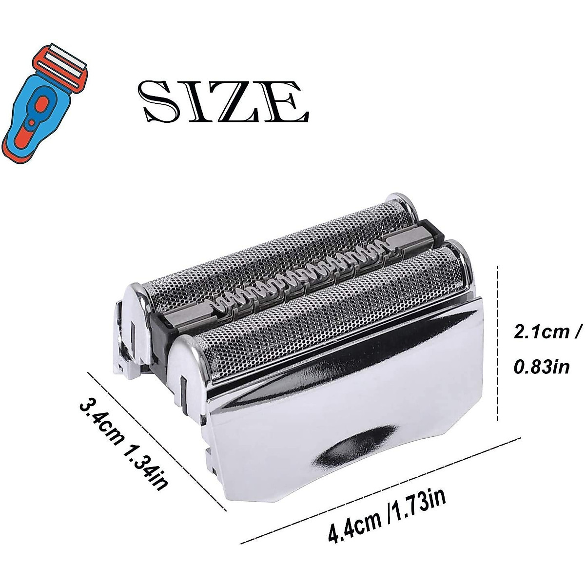Ultra-sharp Replacement Foil and Cutter Cartridge for Braun 70S Series 7 Shavers Silver