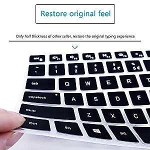 Keyboard Cover for New Dell Inspiron 14 2-in-1, Dell Inspiron 5401 5402 5409 5405 5406 5490 5493 5498 7490 7400 7405 7409 , Inspiron/Vostro 13 5390 5391 7390 7391 13.3" US Keyboard Cover - Black