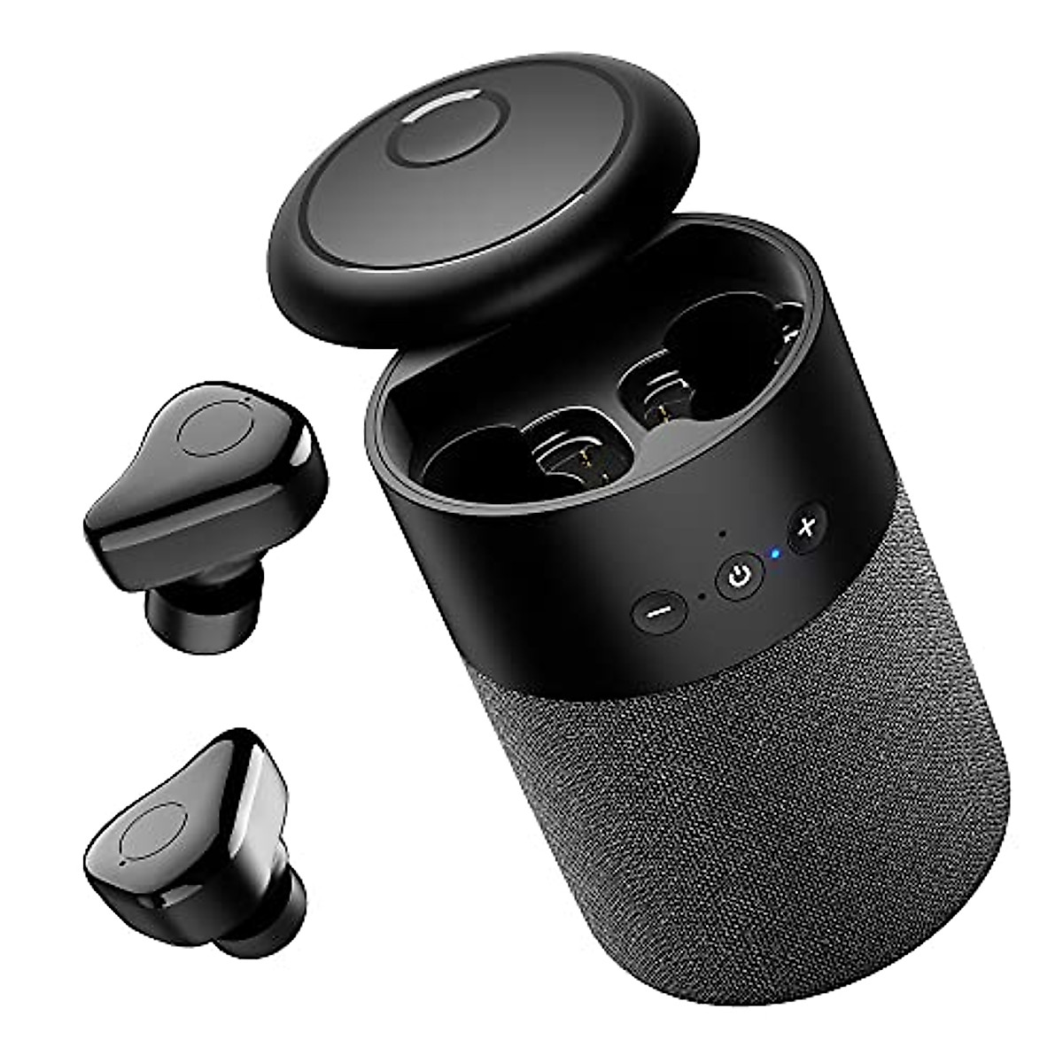 BJ Bluetooth Speaker with Earbuds 2 in 1, Portable Mini Speakers Bluetooth Wireless Headphones Combo, 360 Surround Stereo Sound Built-in Mic, 12 Hrs Long Battery Life for Home Party, Outdoor Travel