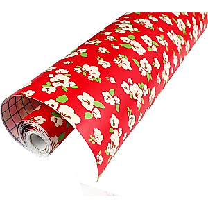 Self-Adhesive Vinyl Cute Floral Shelf Liner Contact Paper for Kitchen Cabinets Drawer Dresser Furniture Wall Table Crafts Decal 17.7X117 Inches