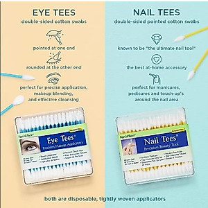 Fran Wilson NAIL TEES COTTON TIPS 120 Count (2 PACK) - The Ultimate Nail Tool, Multi-Purpose Double-sided Swabs with Pointed Ends for Precise Touch-ups and the Perfect At-Home Manicure & Pedicure