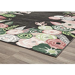 Rugs America Onyx & Pink Blooms Transitional Rug Royal Blossom Pink Onyx VA35C 2'0"X4'0" Area Rug