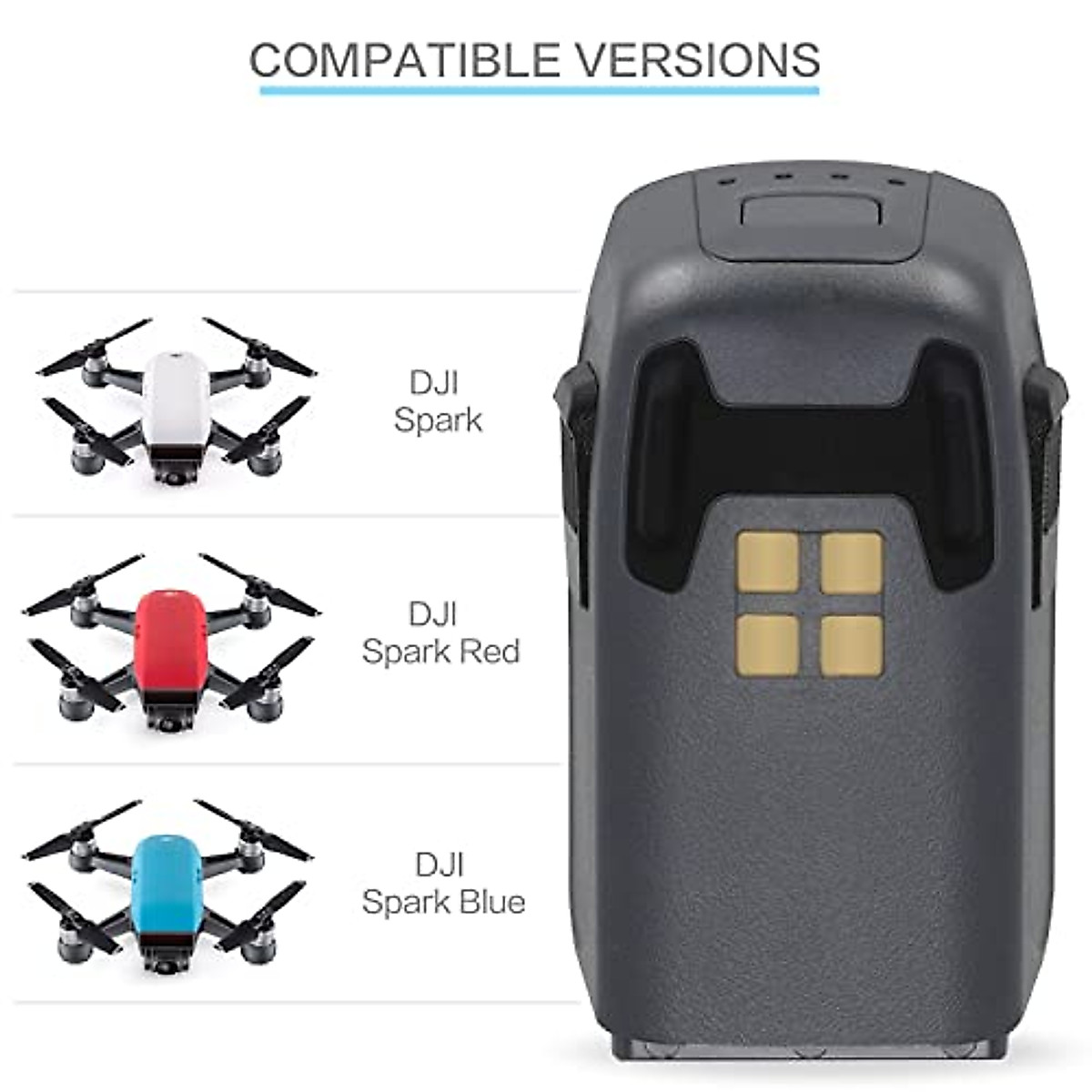 LKTOP Intelligent Flight Battery for DJI Spark Drone 1480 MAh 16Mins Flight Time