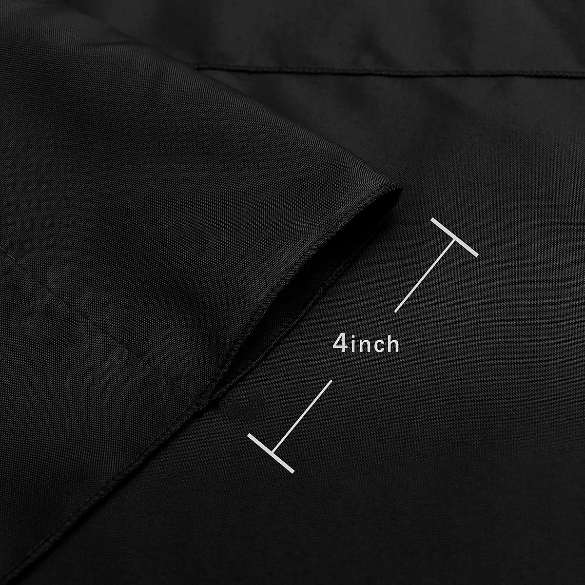 Hiasan Black Backdrop Curtains for Parties, Polyester Photography Backdrop Drapes for Family Gatherings, Wedding Decorations, 5ftx7ft, Set of 2 Panels