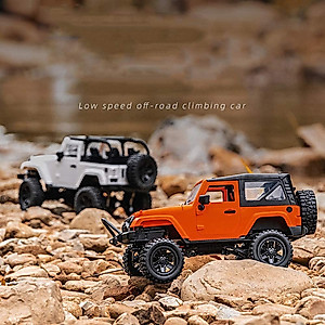 Nsddm 1/18 Wrangler Rc Car,4×4 All Terrain Vehicle, 2.4G Remote Control Car, Low-Speed Crawler Climbing Off-Road RC Trucks, Adult Amateur Rc Truck Toy Gifts for Kids Boy RTR (Color : D)