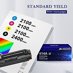 414A 414X Toner Cartridges 4 Pack Compatible Replacement for HP 414A W2020A 414X W2020X Work with Color Pro MFP M479fdw M479fdn M454dw M454dn Printer (Black Cyan Yellow Magenta)