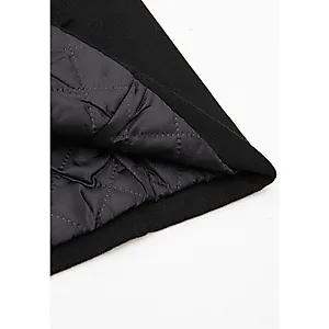 Lisskolo Men's Woolen Coat Slim Fit Winter Warm Pea Coat Wool Outwear Jacket Black XS