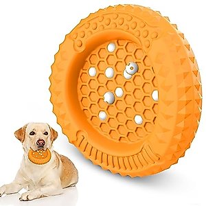 PcEoTllar Dog Toys for Aggressive Chewers, Interactive dog toys, Tough Dog Toys for Large Dogs, Dog Chew Toys with Safe Rubber, for Medium/Large Dogs Breed - Yellow