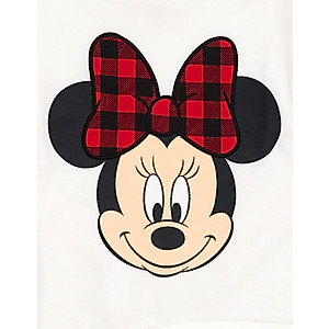 Disney Minnie Mouse Little Girls FleeceSweatshirt and Leggings Outfit Set White/Red 7-8