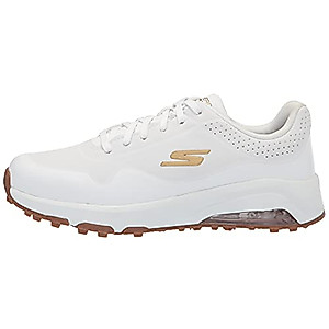Skechers womens Skech-air Dos Relaxed Fit Spikeless Golf Shoe, White, 8 US