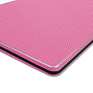 Skinomi Pink Carbon Fiber Full Body Skin Compatible with Toshiba Satellite Radius (2015, 15.6 inch)(Full Coverage) TechSkin with Anti-Bubble Clear Film Screen Protector