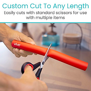 Vive Foam Tubing (9 Pack) - Utensil Padding Grips - Spoon, Fork Round Hollow Medical Closed Cell Tube - Cut to Length - Provides Wider, Larger Grip Pipe Tool for Dexterity, Disabled, Elderly