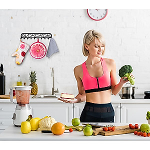 SirHoldeer Key Rack for Wall, Black Key Holder for Wall Decorative, Metal Wall Decor for Office, Hallway, Entryway, Key Hooks Hanging Keys, Small Key Hanger for Wall, Farmhouse Sweet Home Sign