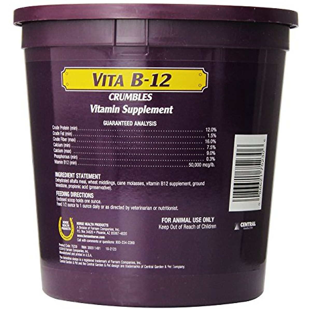 Horse Health Vita B-12 Crumbles Vitamin Supplement, 2.5 lbs