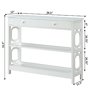 Convenience Concepts Omega 1 Drawer Console Table, White