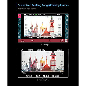 Portkeys PT6 Monitor 5.2 inch 3D LUT 4K HDMI Touch Screen 1920 * 1080 Live Streaming Monitor HDMI DSLR Camera Field Monitor with Peaking Frame, Wireframe Protection, Image Crop Function