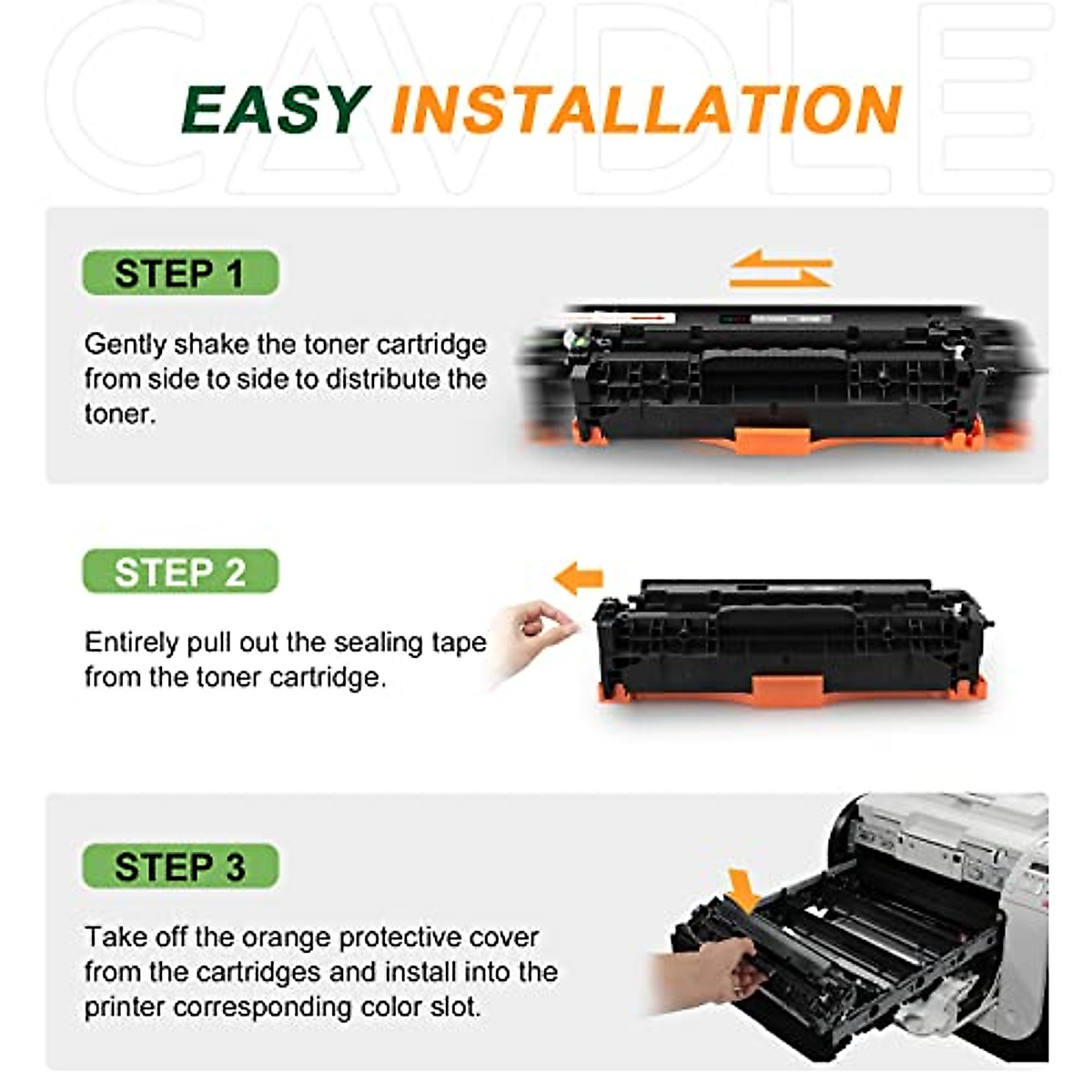 CAVDLE 305X Remanufactured Black Toner Cartridge Replacement for HP 305X 305A CE410A CE410X CE411X CE412X CE413X Work with HP Pro MFP M351A M375nw M451nw M451dn M451dw M475dw M475dn High Yield-1 Pack