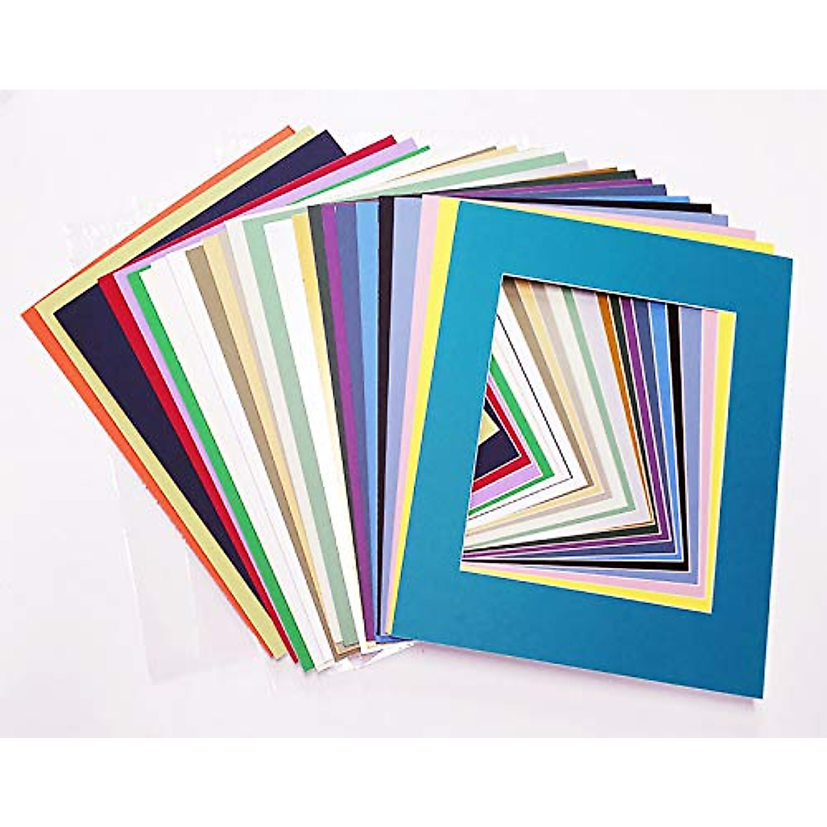 4x6 Mat for 5x7 Frame - Precut Mat Board Acid-Free Mixed Colors 4x6 Photo Matte Made to Fit a 5x7 Picture Frame, Premium Matboard for Family Photos, Show Kits, Art, Picture Framing, Pack of 25 Mats