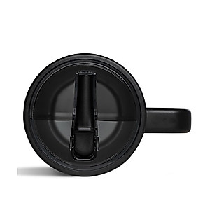 GuardianSeal TravelTumbler 40 oz Tumbler with Handle & Flip Straw – Leak-Proof Insulated Stainless Steel Tumbler with Rubber Base, Fits Cup Holders – Reusable Gift for Men & Women, Black