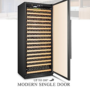 Lanbo Wine Cooler Refrigerator, 289 Bottle Large Capacity Wine Fridge Double-Paned Tempered Glass Door and Safety Lock, 32 Inch