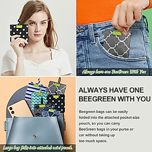 BeeGreen Shopping Bags Reusable Grocery Tote Bags 6 Pack XLarge 50LBS Ripstop Geometric Fashion Recycling Bags with Pouch Bulk Machine Washable Nylon Bags Black Gray Blue Navy Teal Christmas