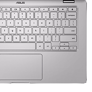 ASUS Chromebook Flip C434 2 in 1 Laptop, 14" Touchscreen FHD 4-Way NanoEdge, Intel Core m3-8100Y Processor, 4GB RAM, 128GB eMMC Storage, Backlit KB, Spangle Silver, Chrome OS, C434TA-IH348T