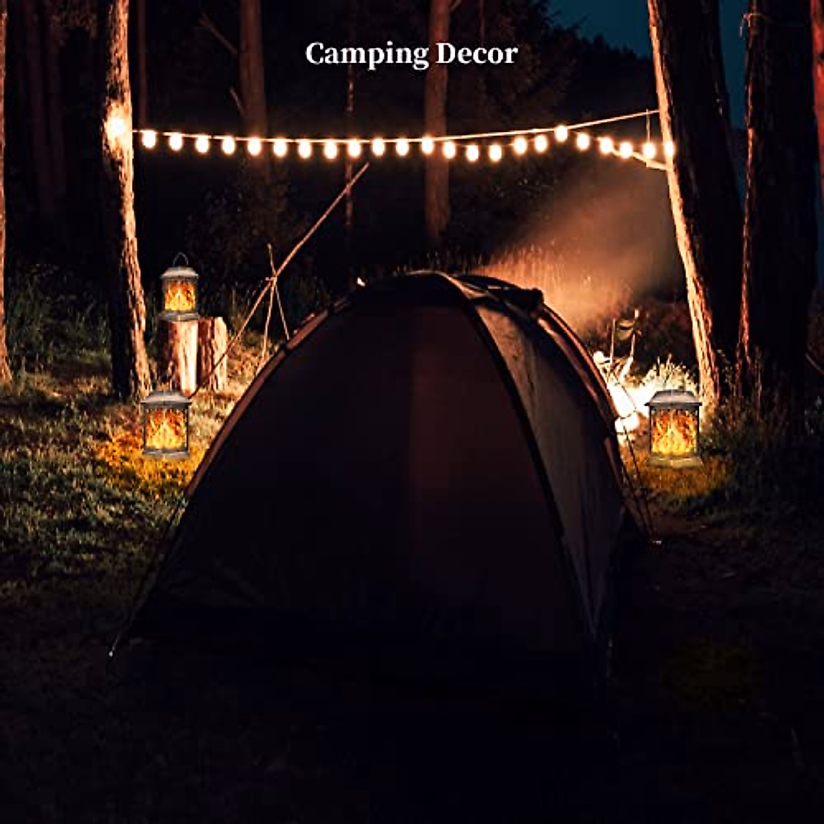 Dolucky Solar Lights Metal Flickering Flame Solar Lantern Outdoor Hanging Lanterns Lighting Heavy Duty Solar Powered Flame Lights Outdoor Waterproof for Patio Garden Yard, Pack of 2(Bronze)