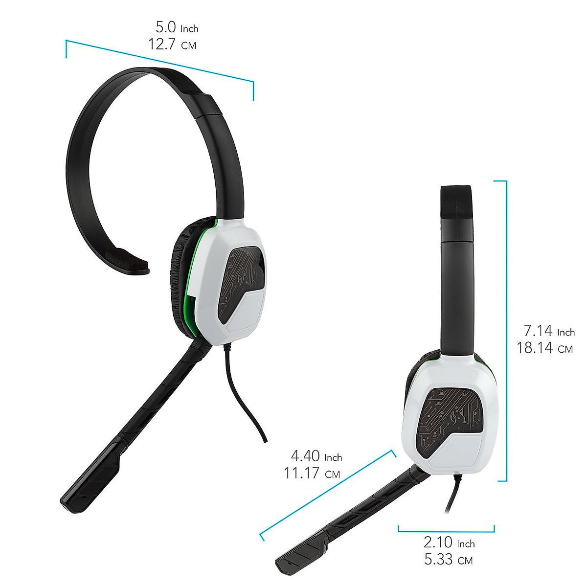 PDP Xbox One Afterglow LVL 1 Chat Headset 048-040-NA-WH, White