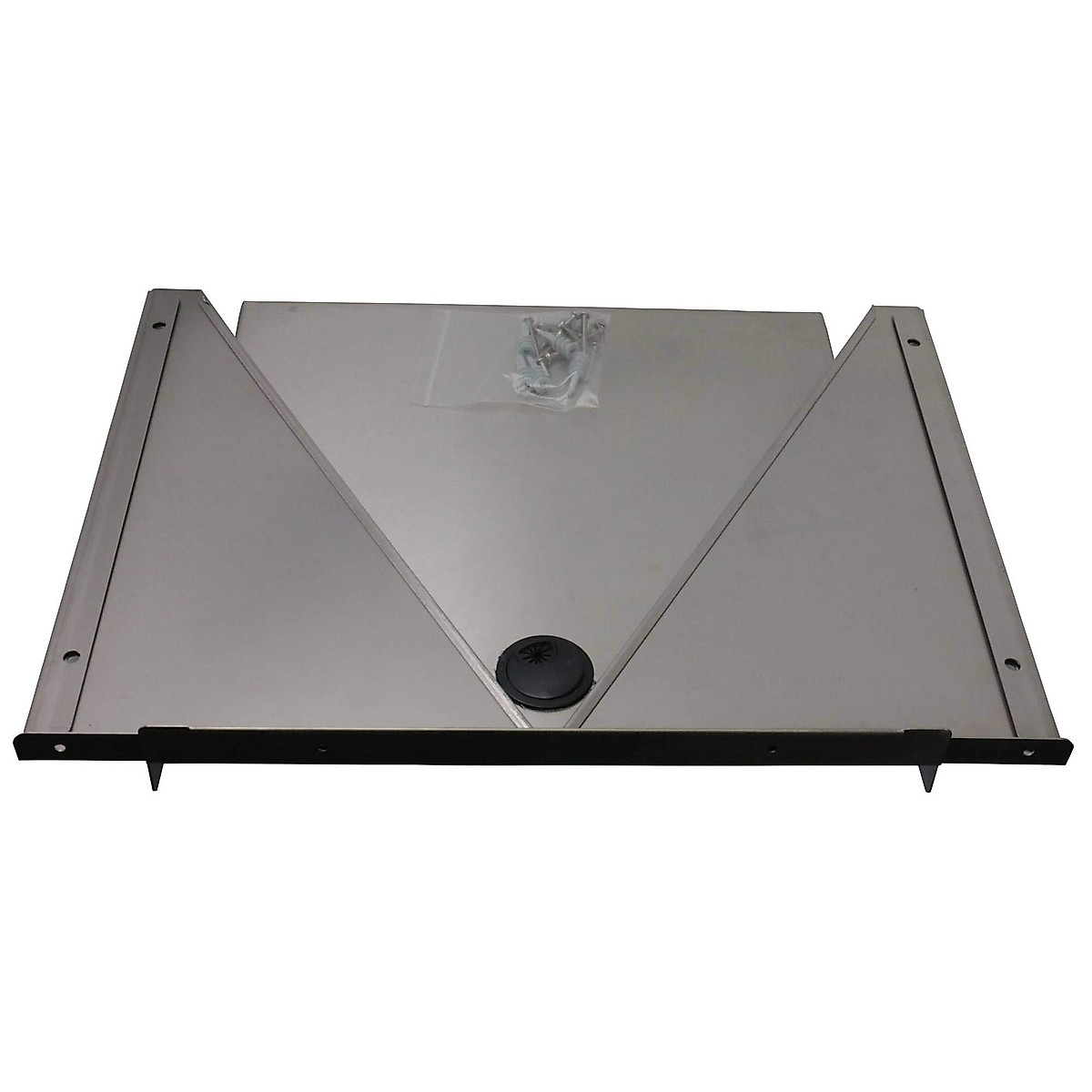 GSW Stainless Steel Reinforced Edge Wall Mount Microwave Oven Wall Shelf NSF Approved (18" W x 18" L x 12" H)