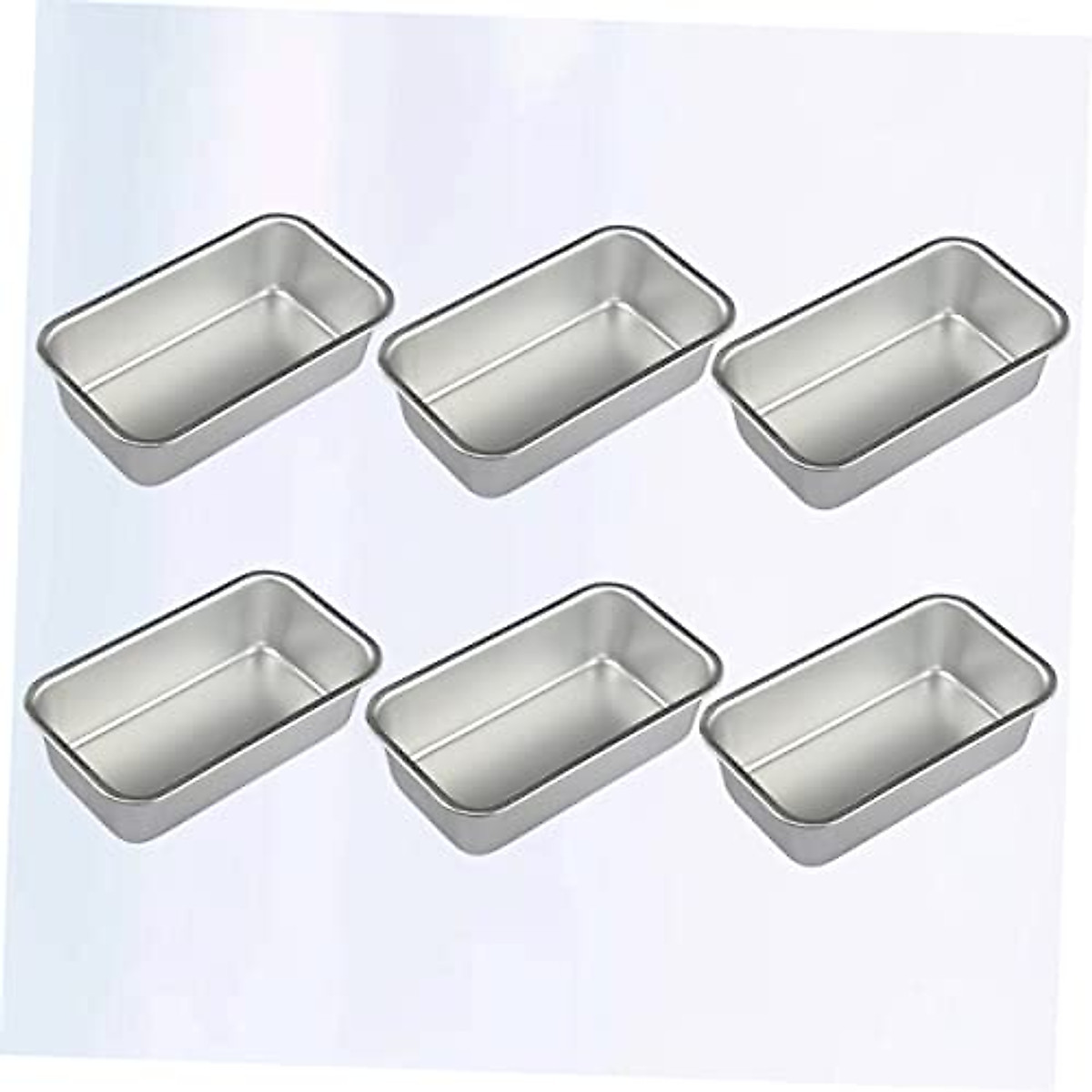 Cabilock 7pcs Cupcake Tray Non Stick Baking Sheet Aluminum Cake Pans Bread Baking Pan Bread Loaf Tin Loaf Pan with Cover Baking Tray Household Baking Plate Kitchen Supplies Non Stick Pan