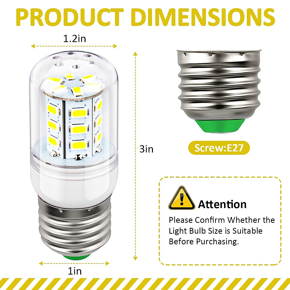 Sanyasi 5304511738 LED Light Bulb Refrigerator for Frigidaire Electrolux KEI D34L Fridge Light Bulb Replace PS12364857 AP6278388 Refrigerator Parts & Accessories (3.5W White Light)