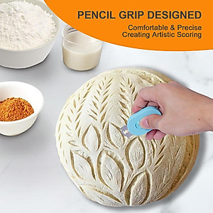 Xlajiao Magnetic Bread Lame Dough Scoring Tool, Professional Extractable Sourdough Scoring Tool, for Sourdough Bread Making & Bread Baking Tools, Sourdough Starter Kit, Included 5 Razor Blades