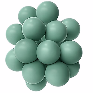 Janinus Sage Green Balloons Party Balloons 10 Inches 50 PCS Olive Green Party Balloons Sage Green Latex Balloons Birthday Balloons For Party