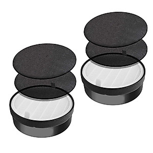 PUREBURG MD1-0039 Replacement True HEPA Filter Kit Compatible with Vornado MD1-0039 Fits Models CYLO50 CYLO51 QUBE50 Air Purifiers, H13 Activated Carbon,2-Pack