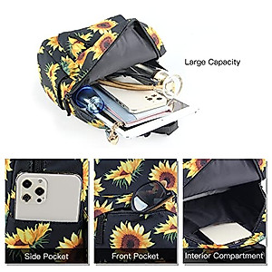 Oweisong Womens Mini Backpack Purse School Backpack for Girls Small Travel Black Backpack Casual Waterproof Shoulder Bag