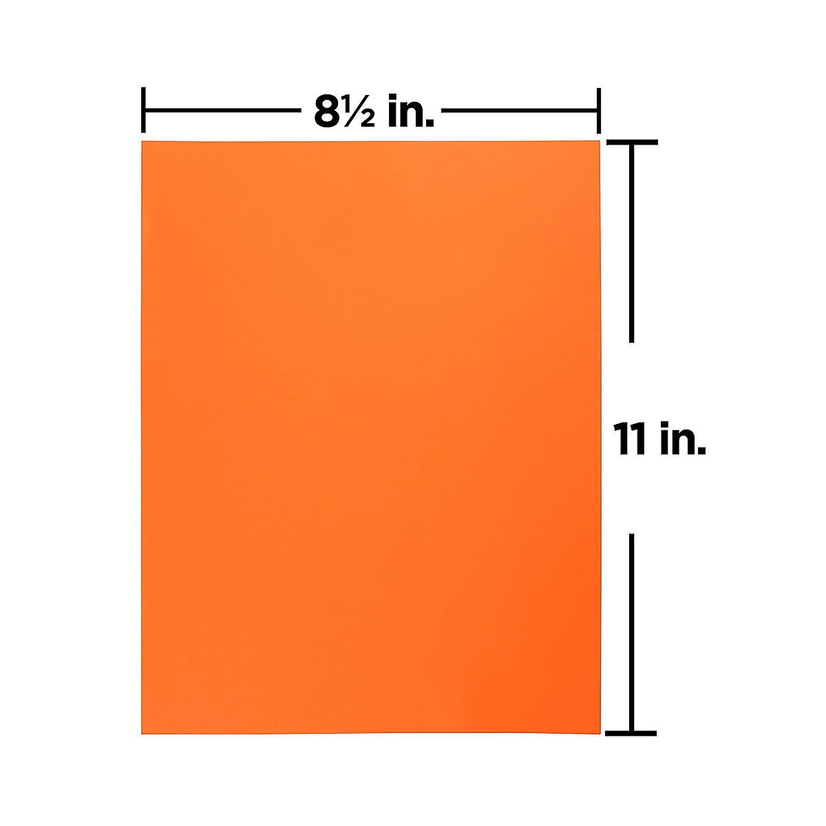 JAM PAPER Colored 24lb Paper - 90 gsm - 8.5 x 11 - Ultra Orange - 50 Sheets/Pack