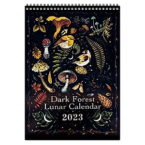 2023 Wall Calendar,Dark Forest Lunar Calendar 2023 Colorful Large Well Calendar with 12 Original Illustrations 12 Month Monthly,Suitable for Home Office Christmas Birthdays New Year Gift