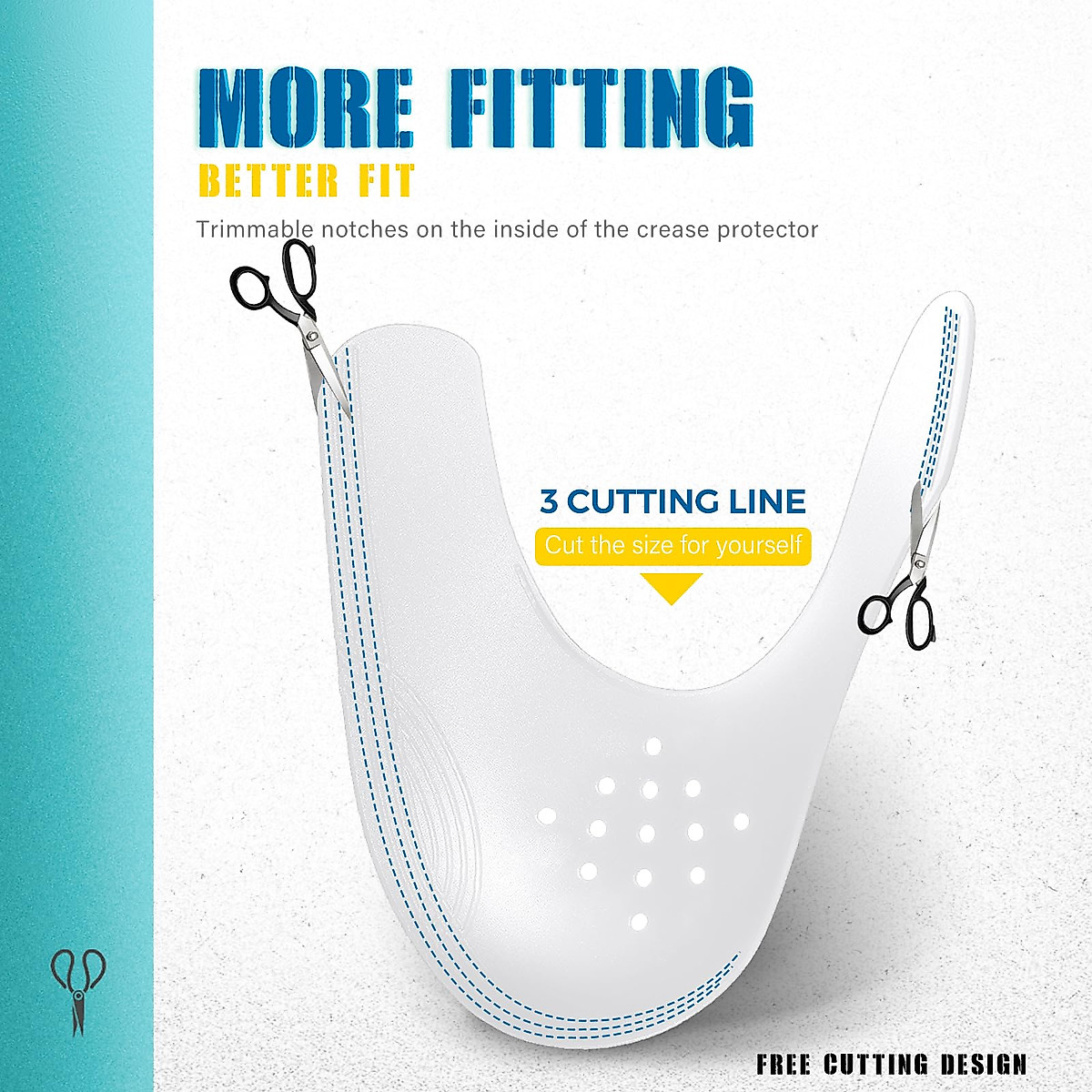 Madala 2 Pair Crease Protector for Air Force Shoes, Sneaker Shoes Protectors, Crease Guards Anti Crease Shoes Protector, Anti Wrinkle Shoes Crease Protector, No Crease Shoe Inserts for Men's 7.5-12