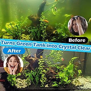 Fish Tank Filter U-V for 40-150 Gallon Tank, Aquarium Green Clean Machine Submersible Powerful Pump Canister Filter 400GPH for Pond Turtle Tank Saltwater Freshwater Crystal Clear Green Killing